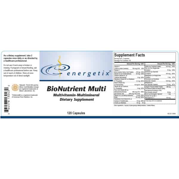 BioNutrient Multi 120 Capsules | Multivitamin | Energetix