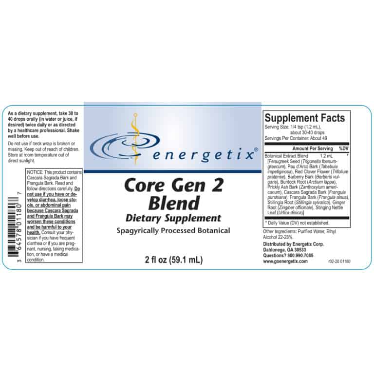 Core Gen 2 Blend | Spagyrically Processed Botanical | Energetix
