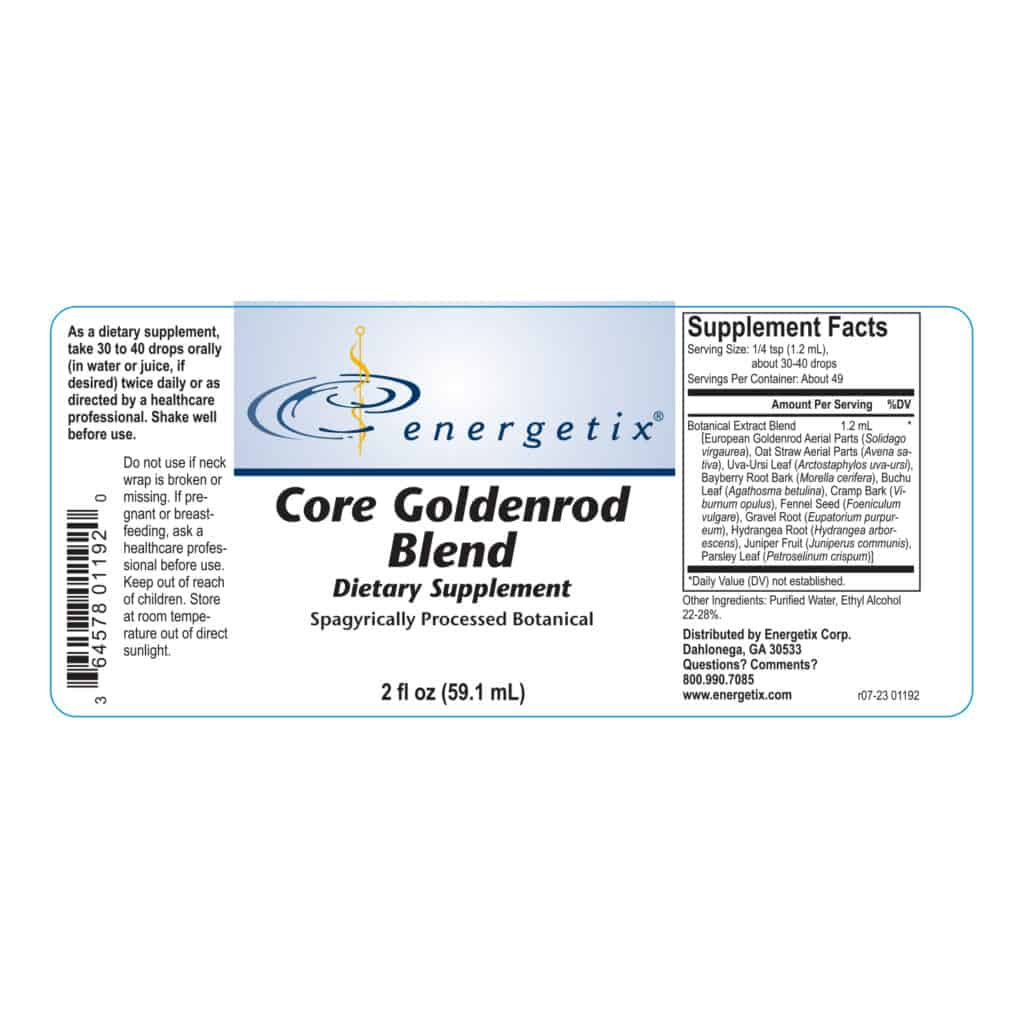 Core Goldenrod Blend | Spagyrically Processed Botanical | Energetix