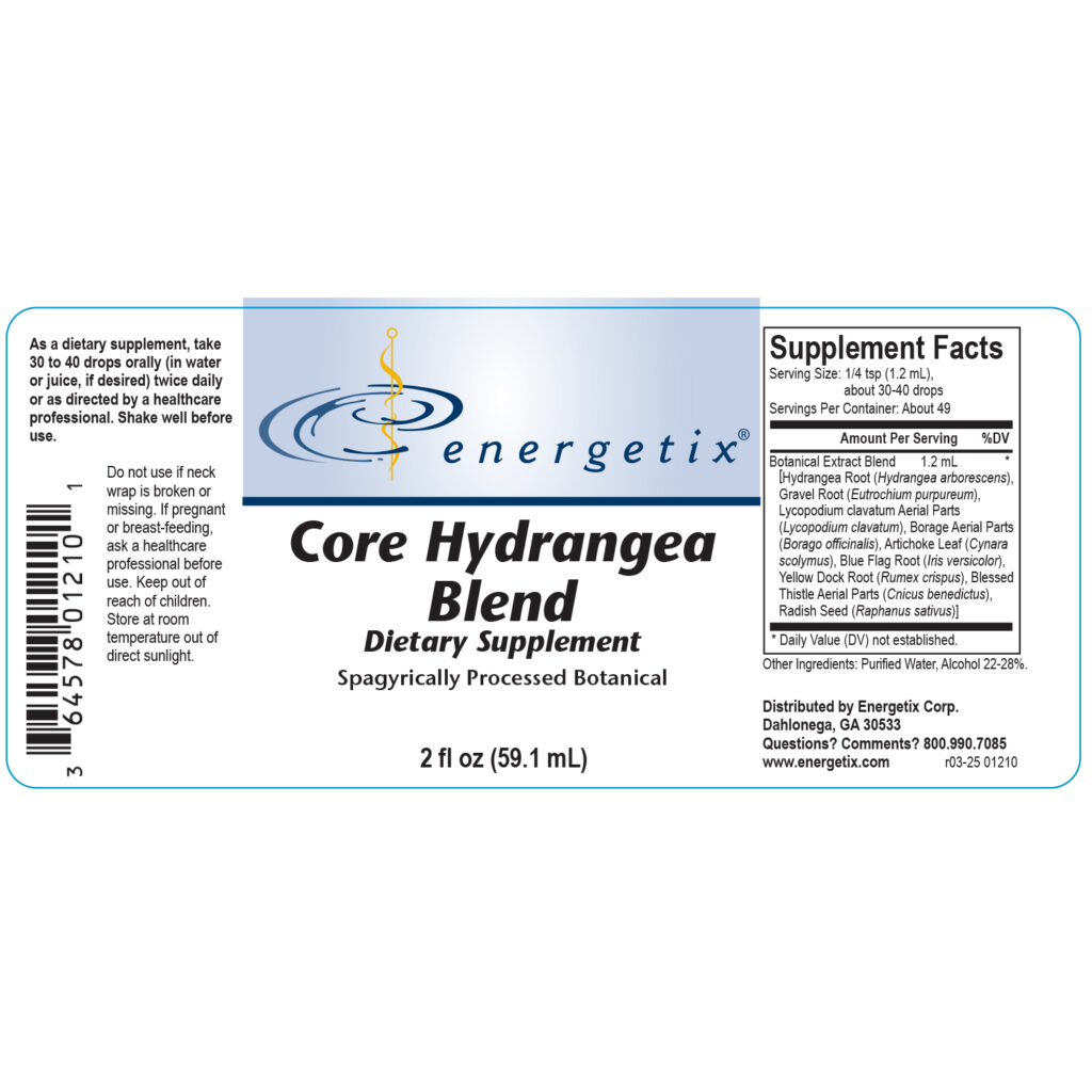 Core Hydrangea Blend | Spagyrically Processed Botanical | Energetix