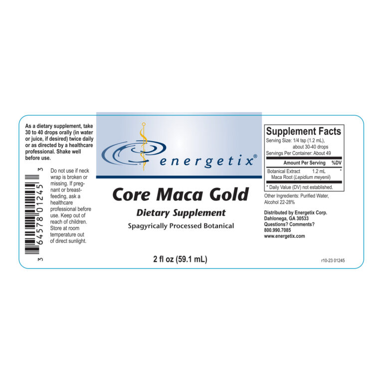 Core Maca Gold | Spagyrically Processed Botanical| Energetix