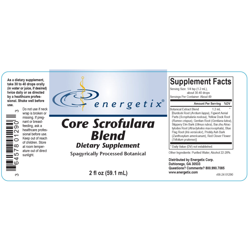 Core Scrofulara Blend | Spagyrically Processed Botanical | Energetix