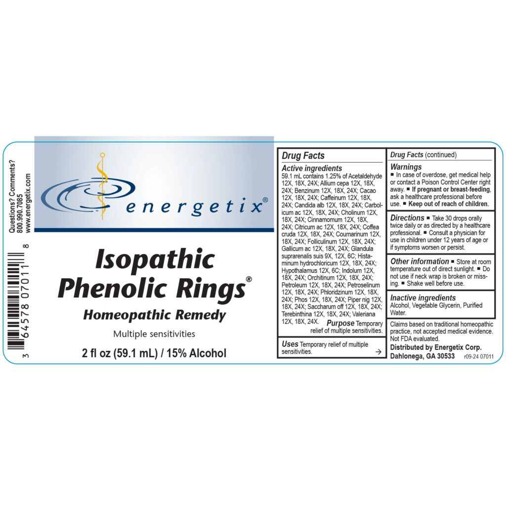 Isopathic Phenolic Rings® | Homeopathic Remedy | Energetix