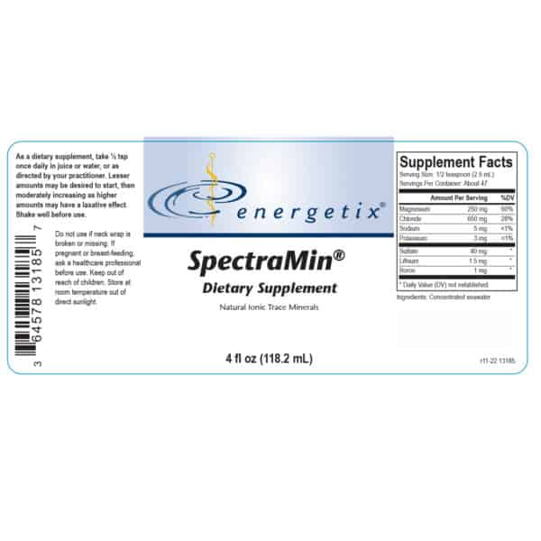SpectraMin® 4 oz | Naturally Occurring Ionic Trace Minerals | Energetix