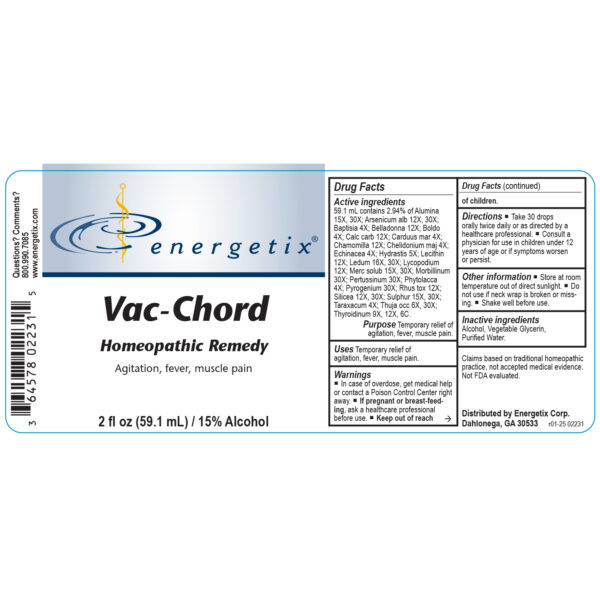 Vac-Chord | Homeopathic Remedy | Energetix