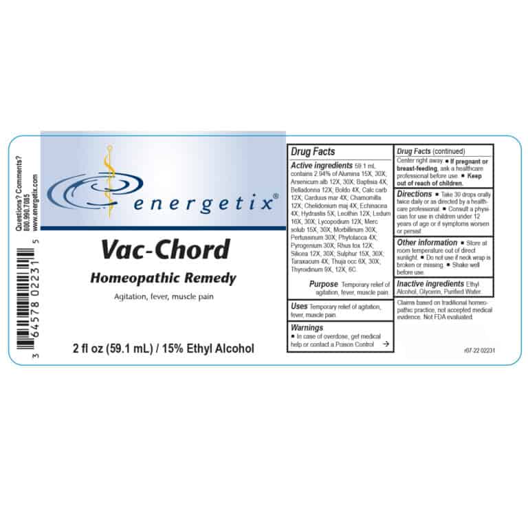 Vac-Chord | Homeopathic Remedy | Energetix